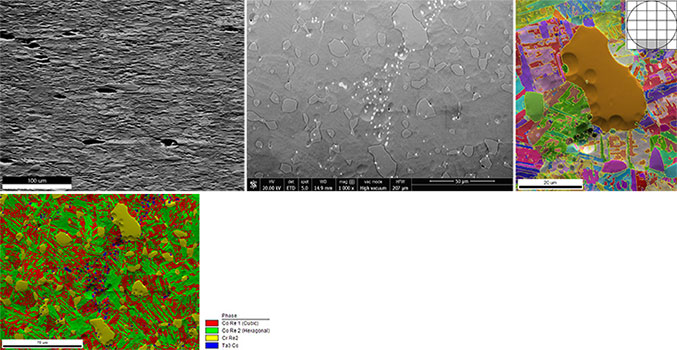 Interphase analysis in multiphase CoRe alloy